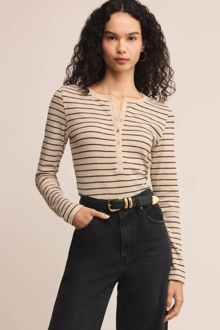 stripe henley – Ginger N' Cream™