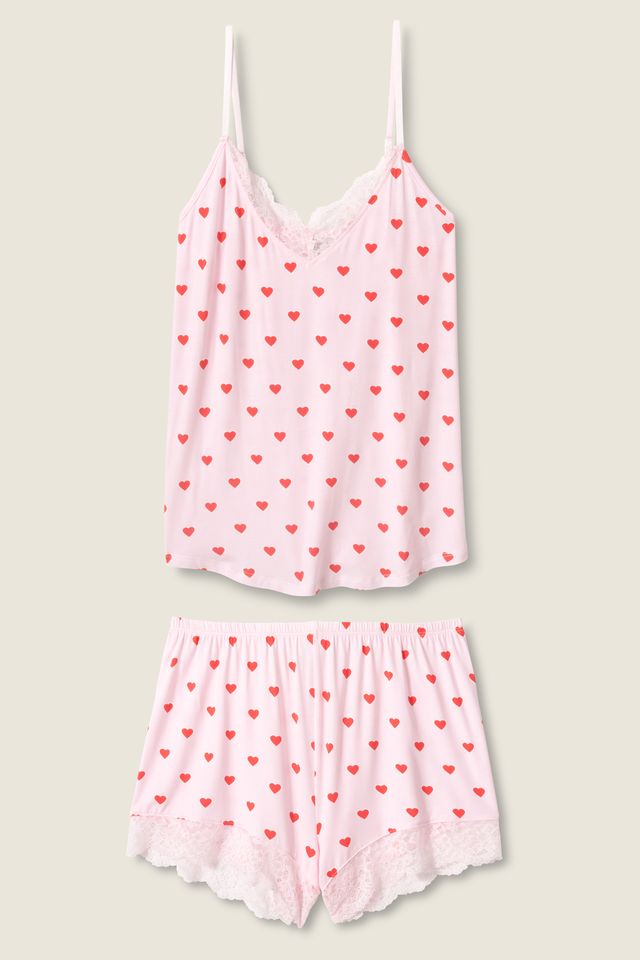 lace trim hearts short + cami set – Ginger N' Cream™